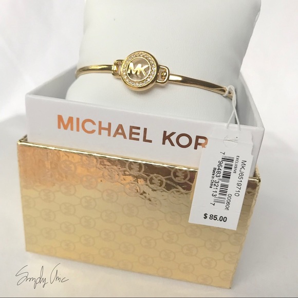 Michael Kors | Jewelry | New Authentic Mk Gold Tone Logo Bracelet ...